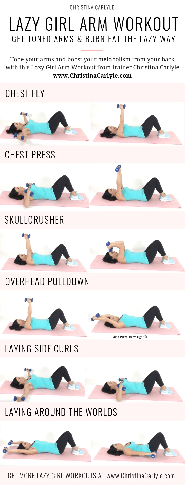 Lazy Girl Arm Workout For Tight Toned Arms The Easy Way Christina Carlyle